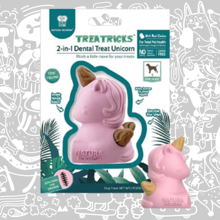 NATURA NOURISH TREATRICKS 2-1 UNICORN DENTAL TREAT DISPENSER – Tienda ...
